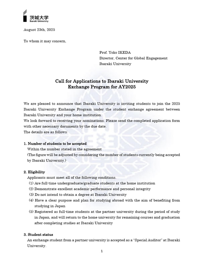 IU Exchange Program 2025 - Fact Sheet | PDF | Insurance