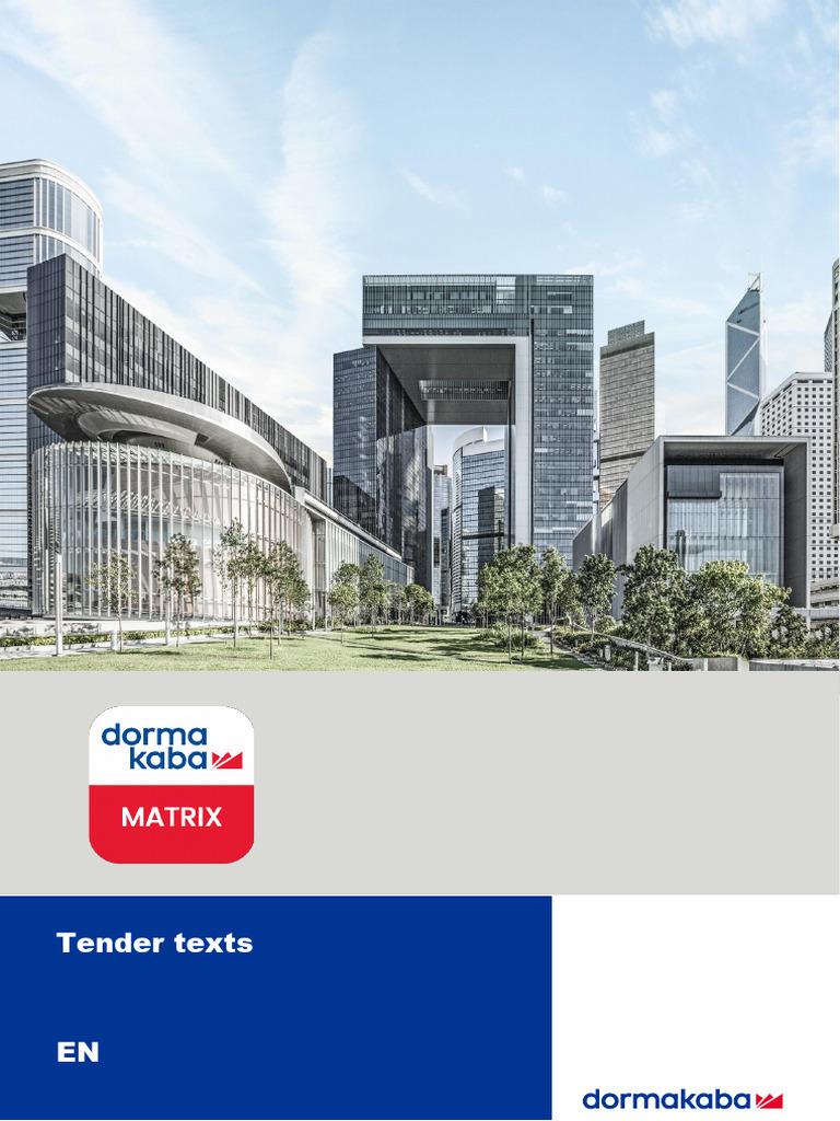 MATRIX PRO - Tender Text - 3.9 - v.1.1 - EN | PDF | Access Control | Databases