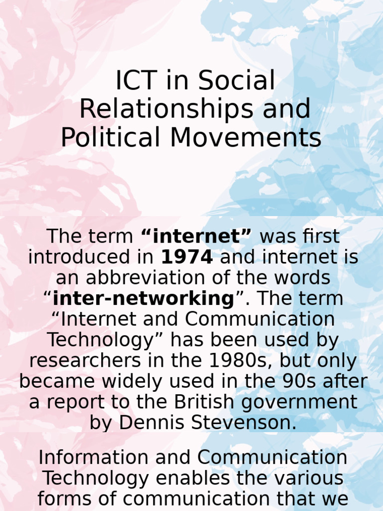 ICT in Social Relationships and Political Movements | PDF | Information ...