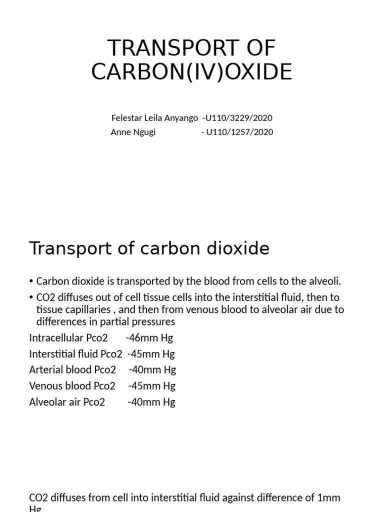 CO2 Transport Mechanisms in Blood | PDF | Red Blood Cell | Carbon Dioxide