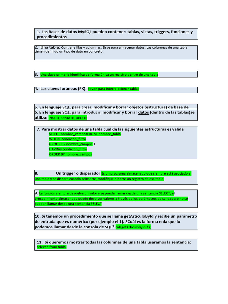Resumen 3er Reconocimiento BD | PDF | SQL | Bases de datos
