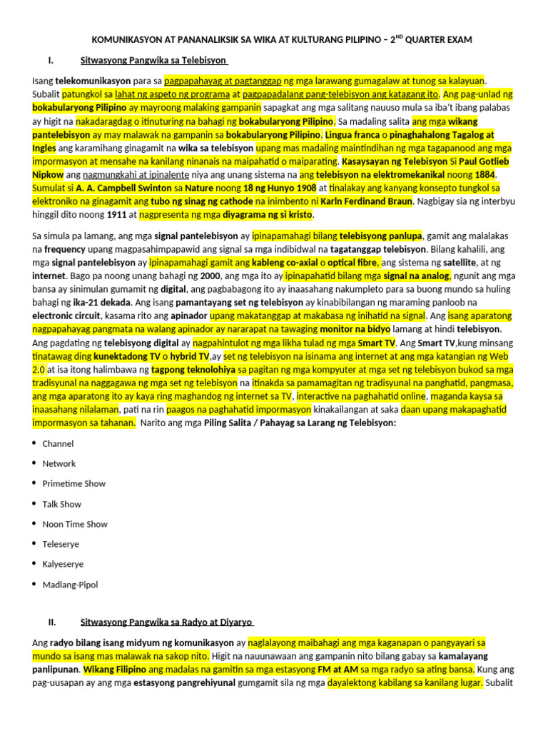 Kompan 2nd Quarter Reviewer | PDF