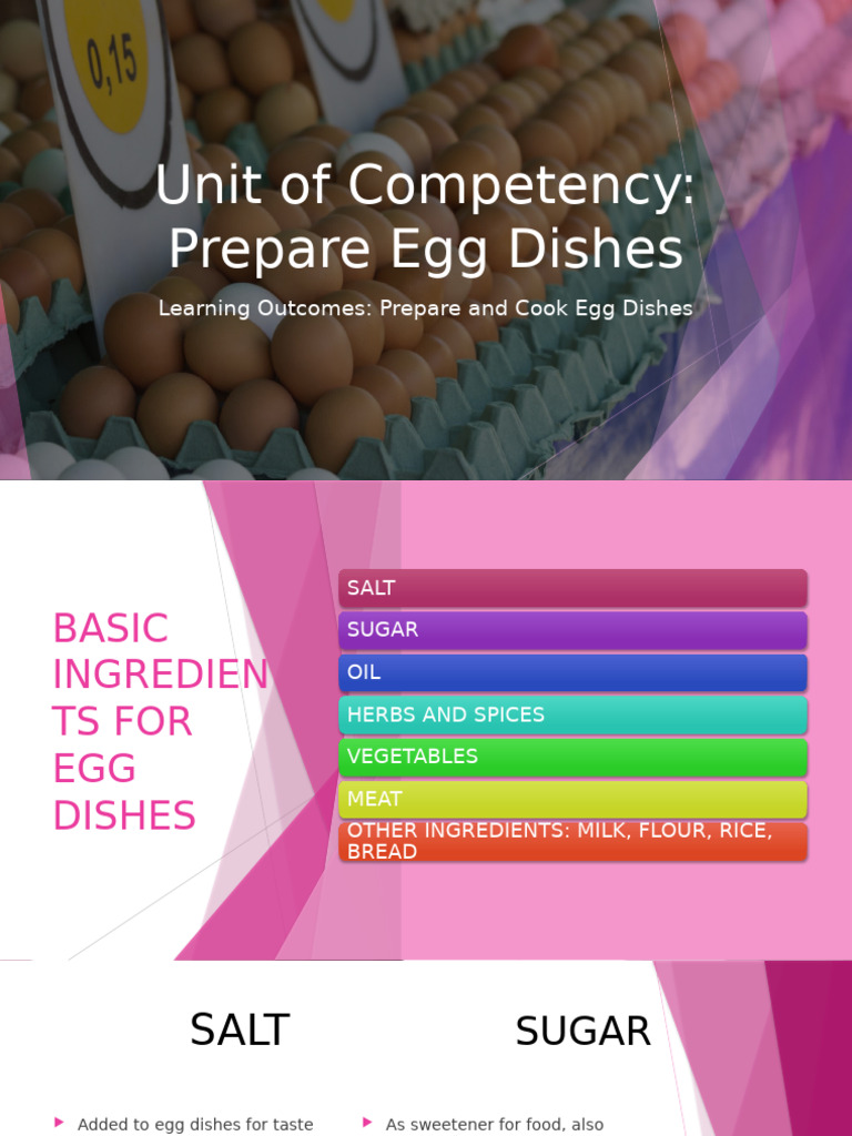 Cookery 10 Prepare and Cook Egg Dishes | PDF