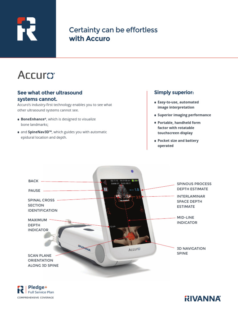 736 00001 Rev F Accuro Image Guidance Data Sheet Pdf Ultrasound