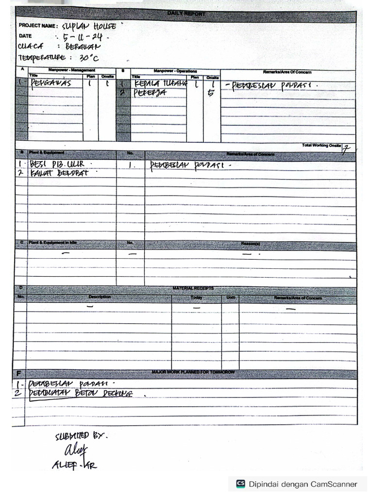 Supian House - Daily Report 05-11-2024 | PDF Supian House - Daily Report 05-11-2024 | PDF