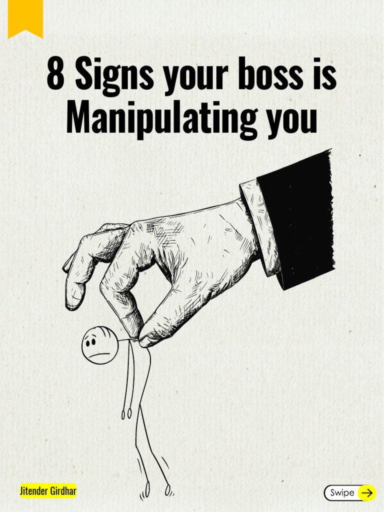 8 Signs Your Boss Is Manipulating You 1733029270 | PDF