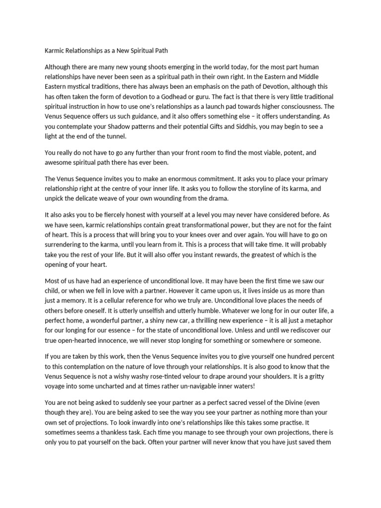 Karmic Relationships and Spiritual Growth | PDF | Love | Karma