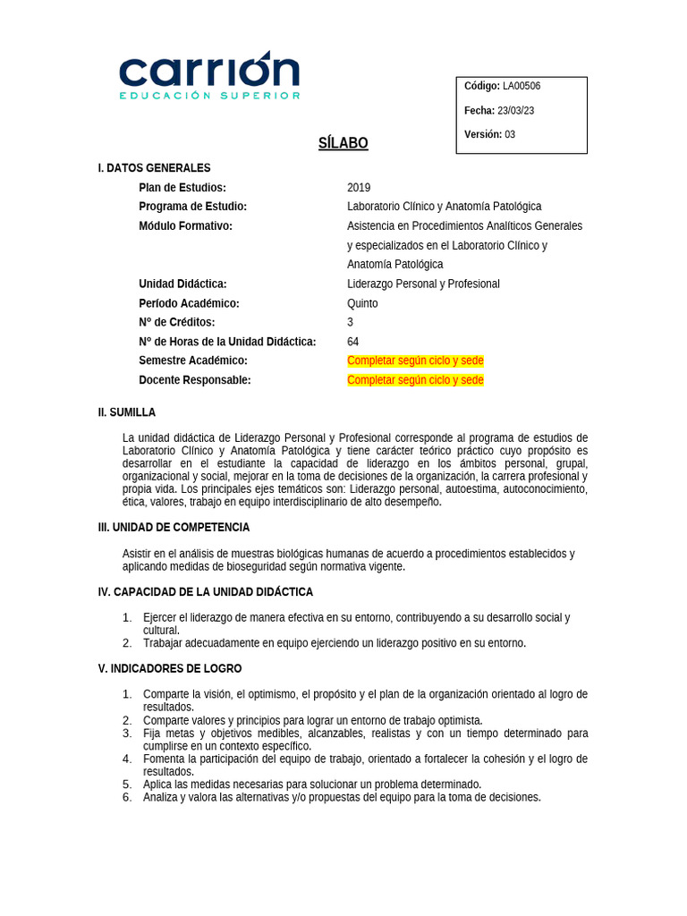 Sil-Lab Cli-Lid Per-5 | PDF | Liderazgo | Evaluación