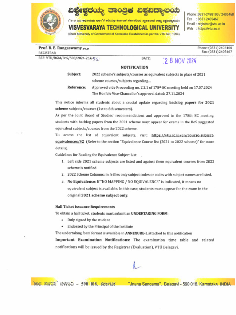 4561 Cir 2022 Courses As Equivalence For 2021 Courses | PDF