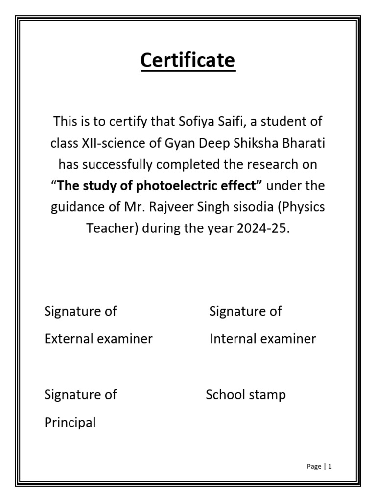 Phy 1 | PDF | Photoelectric Effect | Atomic