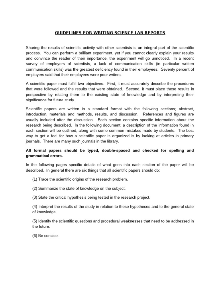 Science Lab Report Writing Guide | PDF | Amphibian | Citation