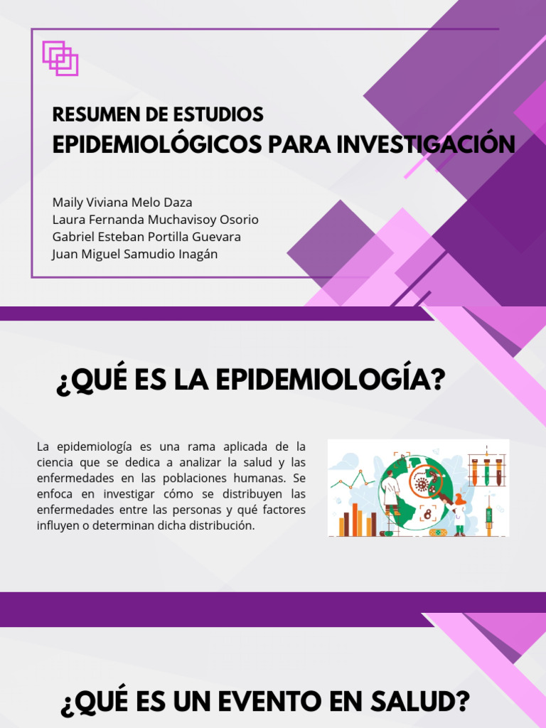 Introducción a la Epidemiología y Medición de Salud | PDF ...