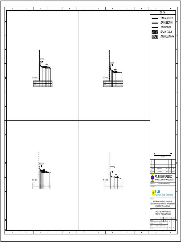 Gride Section: Datum Section: STA1+050.0 STA1+075.0 | PDF