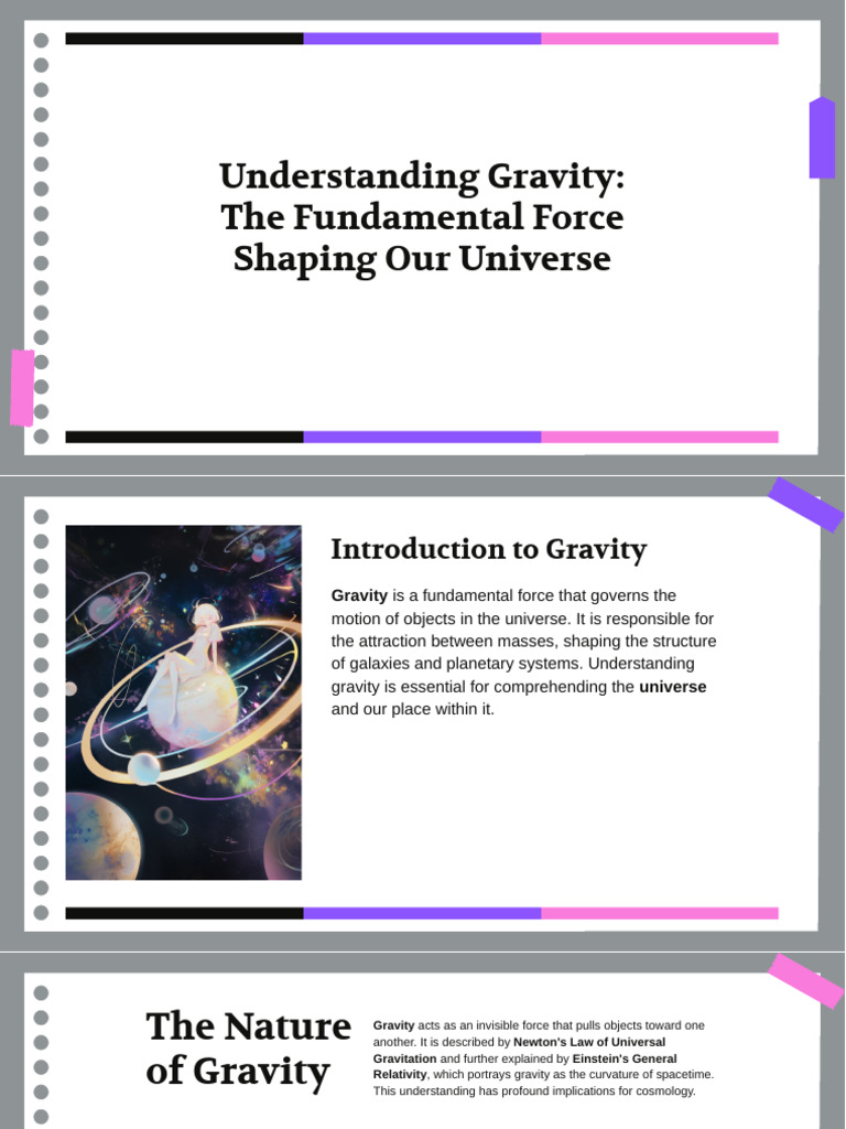 Slidesgo Understanding Gravity The Fundamental Force Shaping Our ...