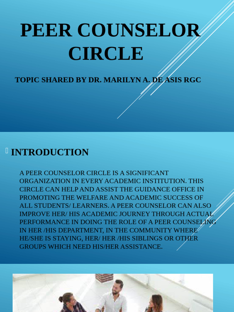 Peer Counselor Circle | PDF | Psychotherapy | Mentorship