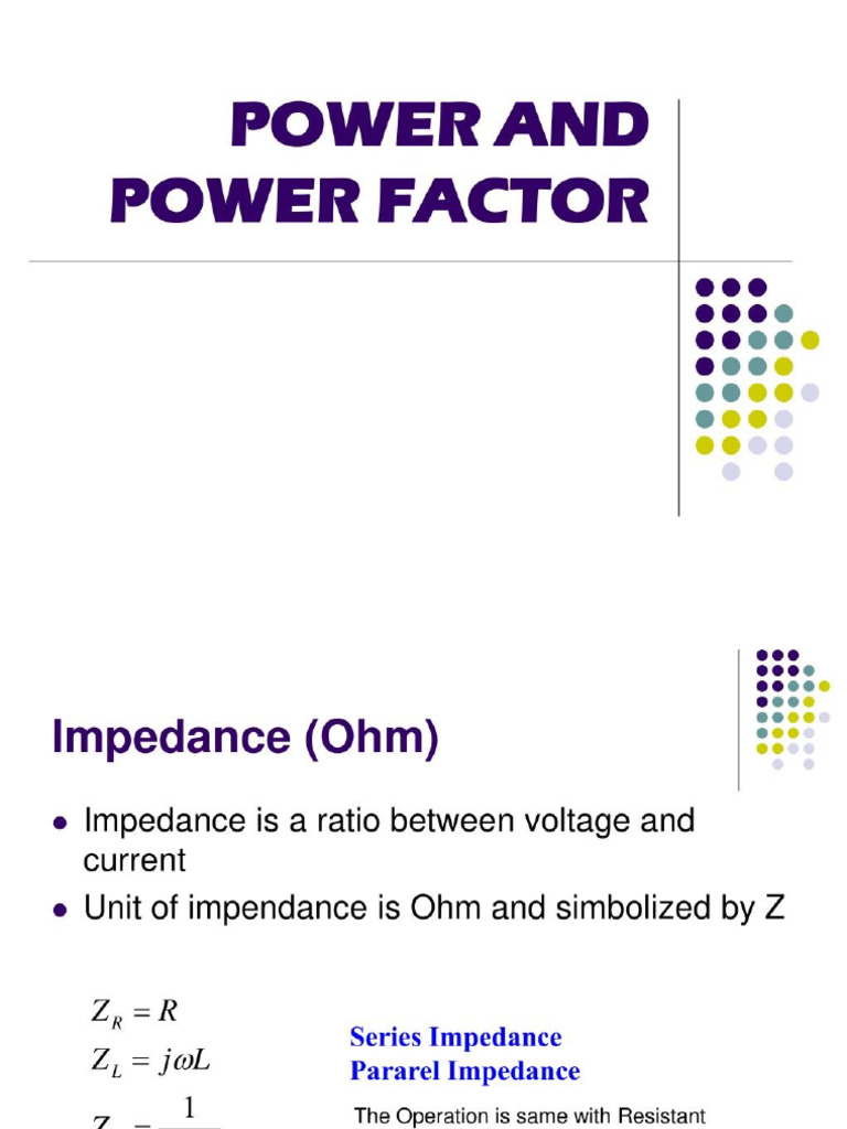 Power and Powerfactor | PDF