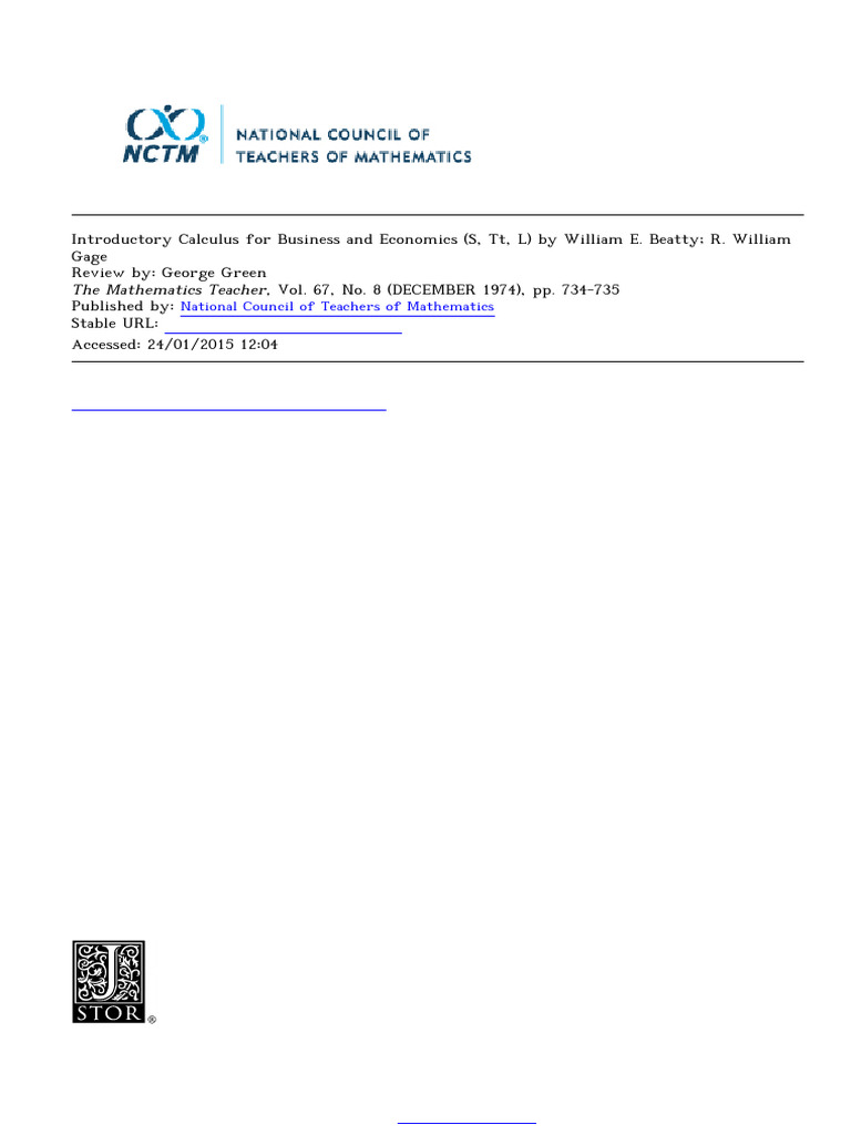 Calculus for Business Students | PDF | Function (Mathematics) | Mathematics