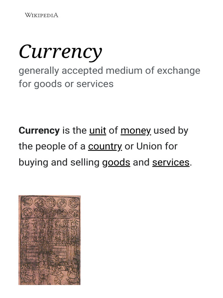Currency - Simple English Wikipedia, The Free Encyclopedia | PDF ...