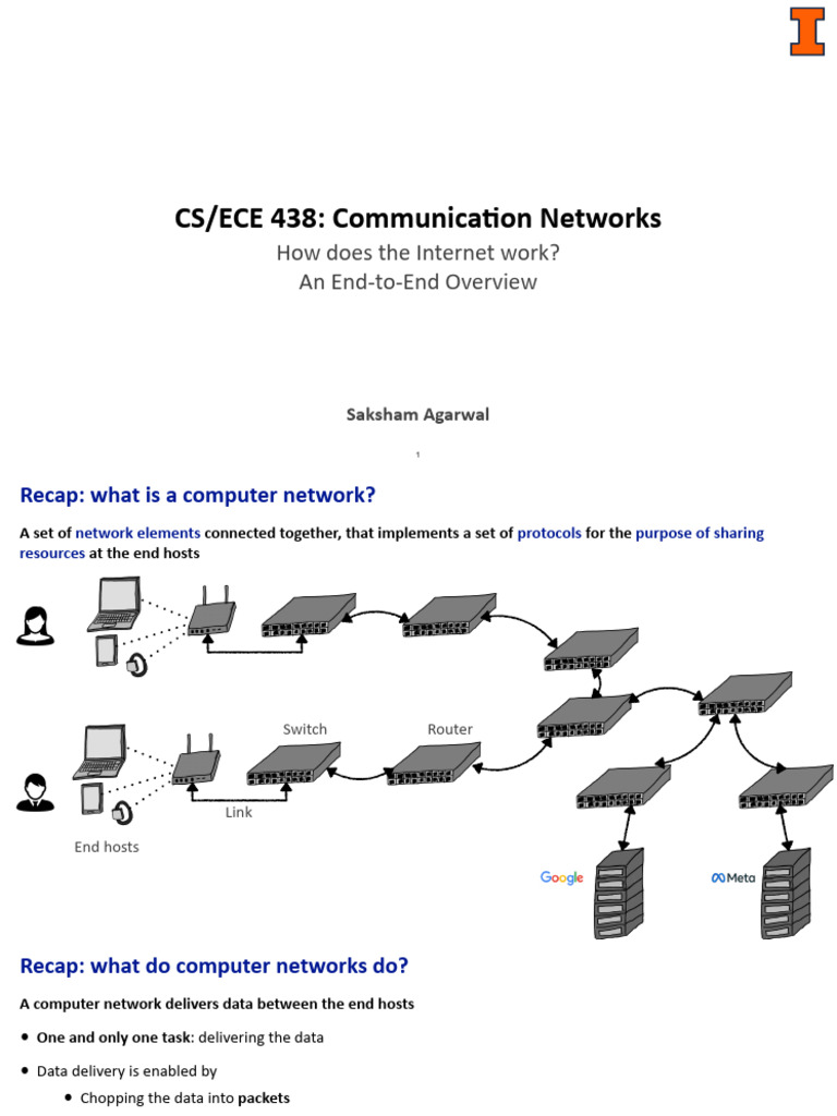 CS - ECE438 Lec3 InternetOverview | PDF | Computer Network | Router (Computing)