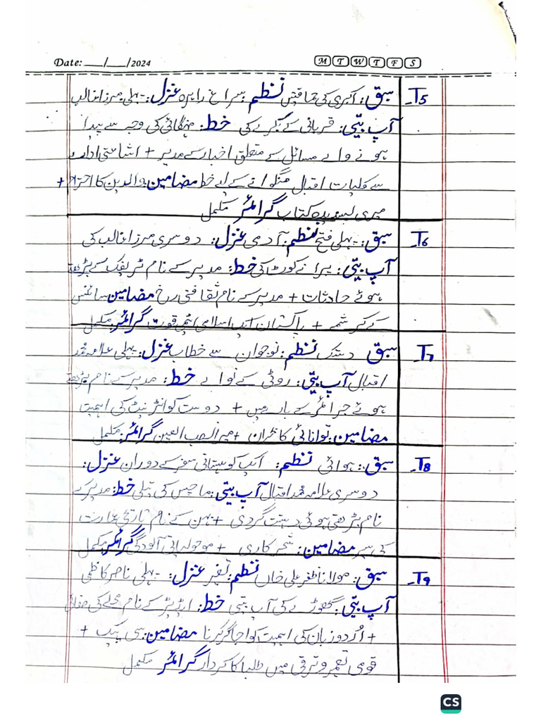 2nd Year Urdu Test | PDF