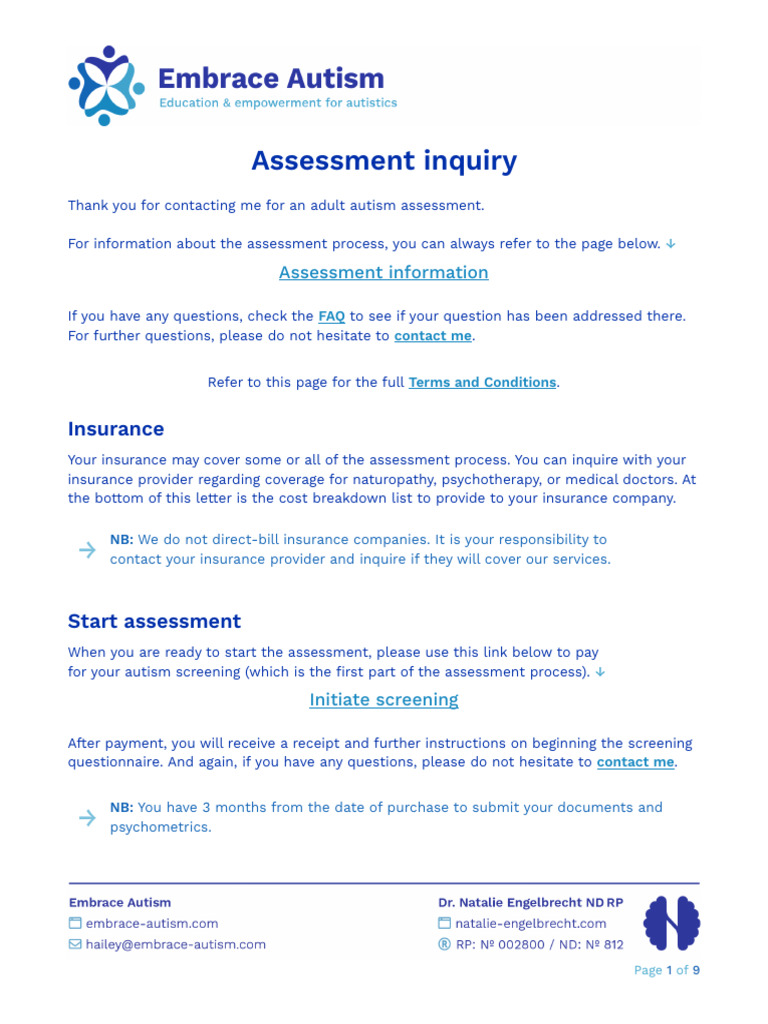 Adult Autism Assessment Guide | PDF | Autism Spectrum | Medical Diagnosis
