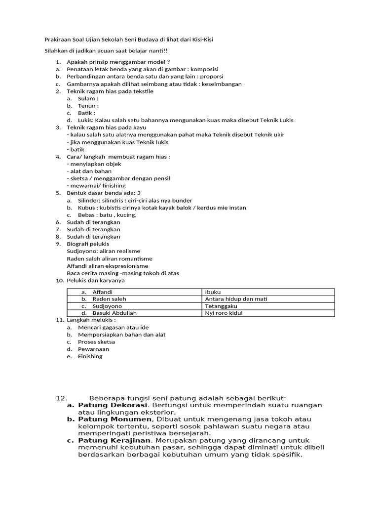 Latihan Soal Us 2022 | PDF