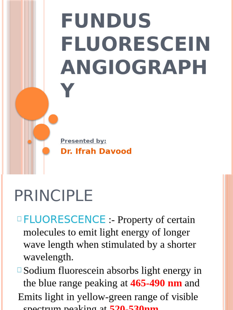 Fluorescein Angiography Overview | PDF | Retina | Vein