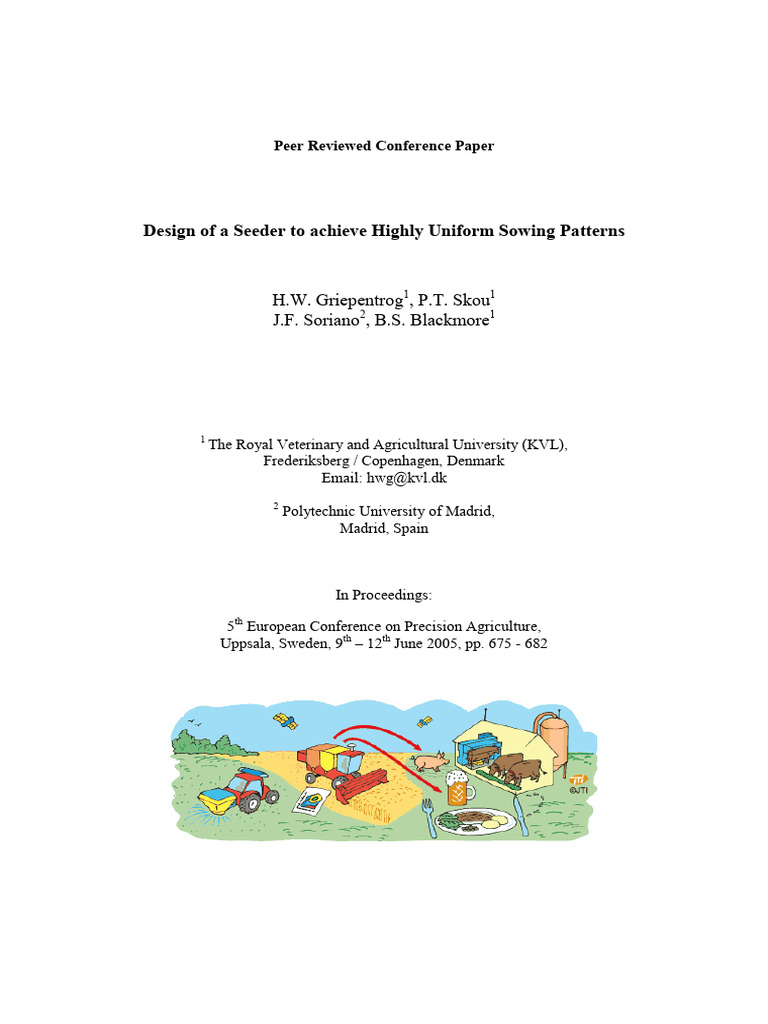 2005 Seedertoachieve Highly Uniform Sowing Patterns 2005 B | PDF ...