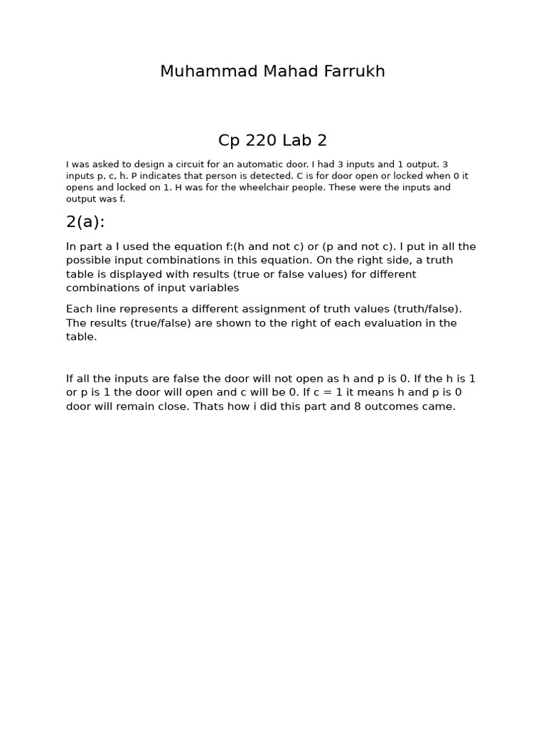 Cp220 Lab2 | PDF