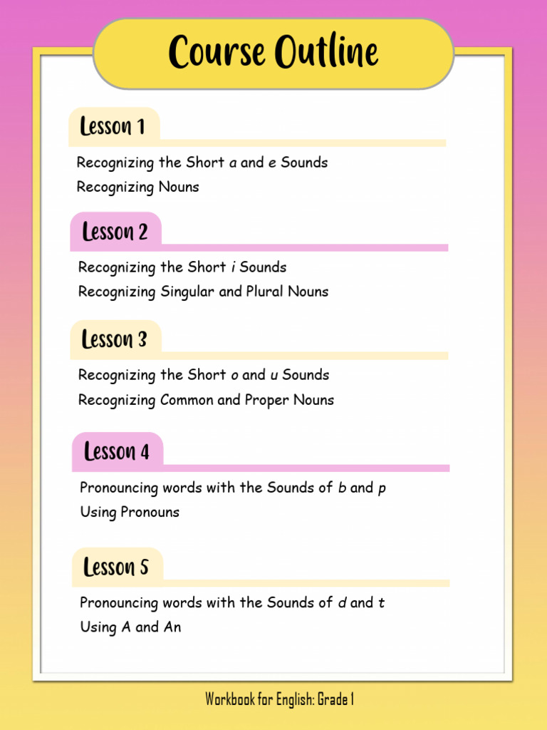 Grade-1 English - 4 | PDF