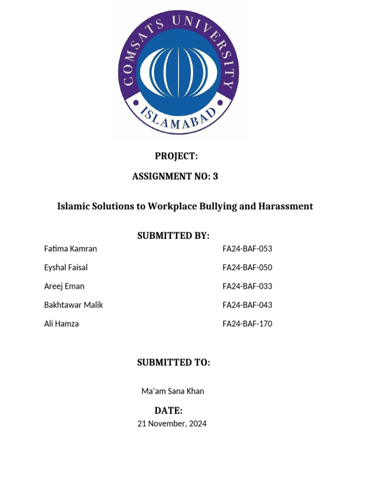 Islamic Studies Project | PDF | Justice | Crime & Violence