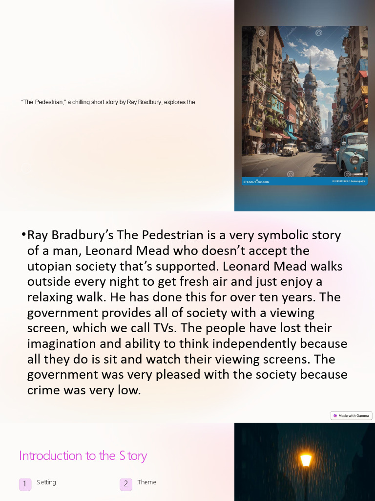 The Pedestrian by Ray Bradbury | PDF | Police | Dystopia