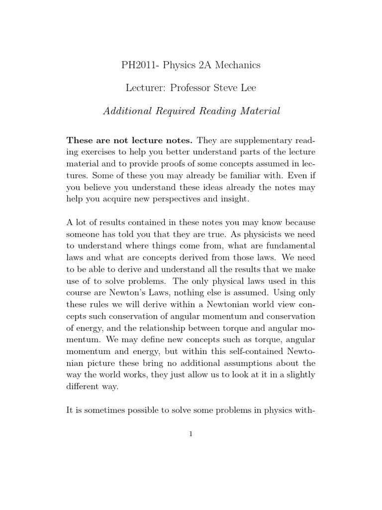 Introductory Classical Mechanics | PDF | Coordinate System | Euclidean Vector