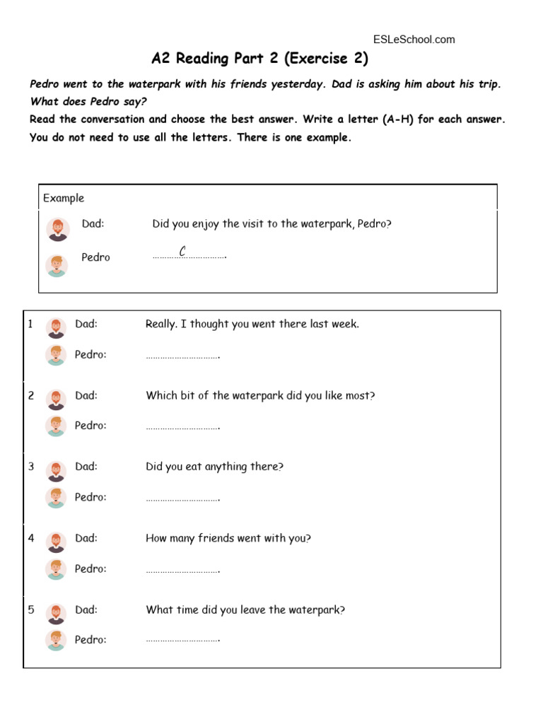 ESL Reading: Waterpark Adventure | PDF