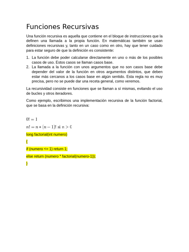 Funciones Recursivas | PDF