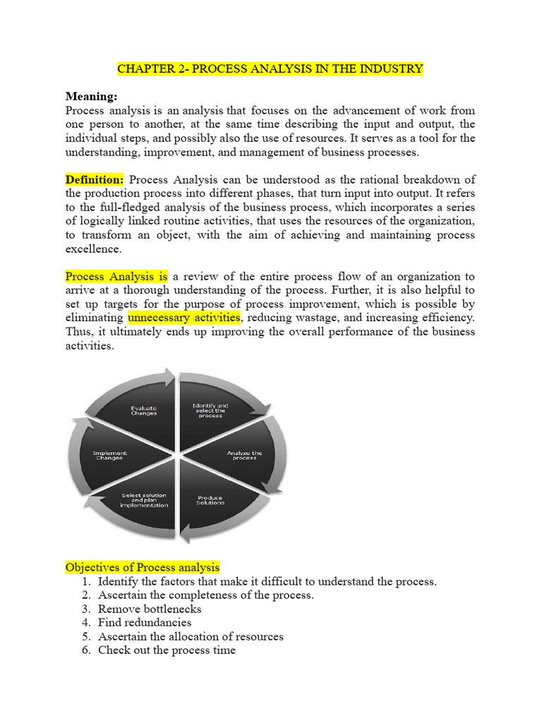 Process Analysis in Industry | PDF | Business Process | Analysis