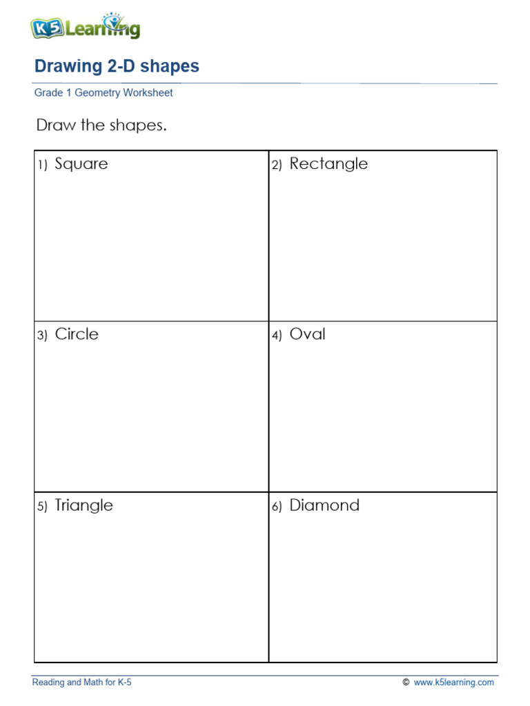 Grade 1 Geometry Draw 2 D Shapes | PDF