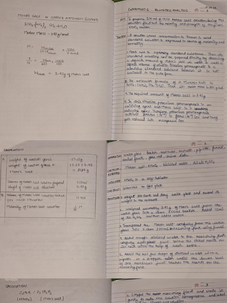 Chemistry Experiment 1 Pdf