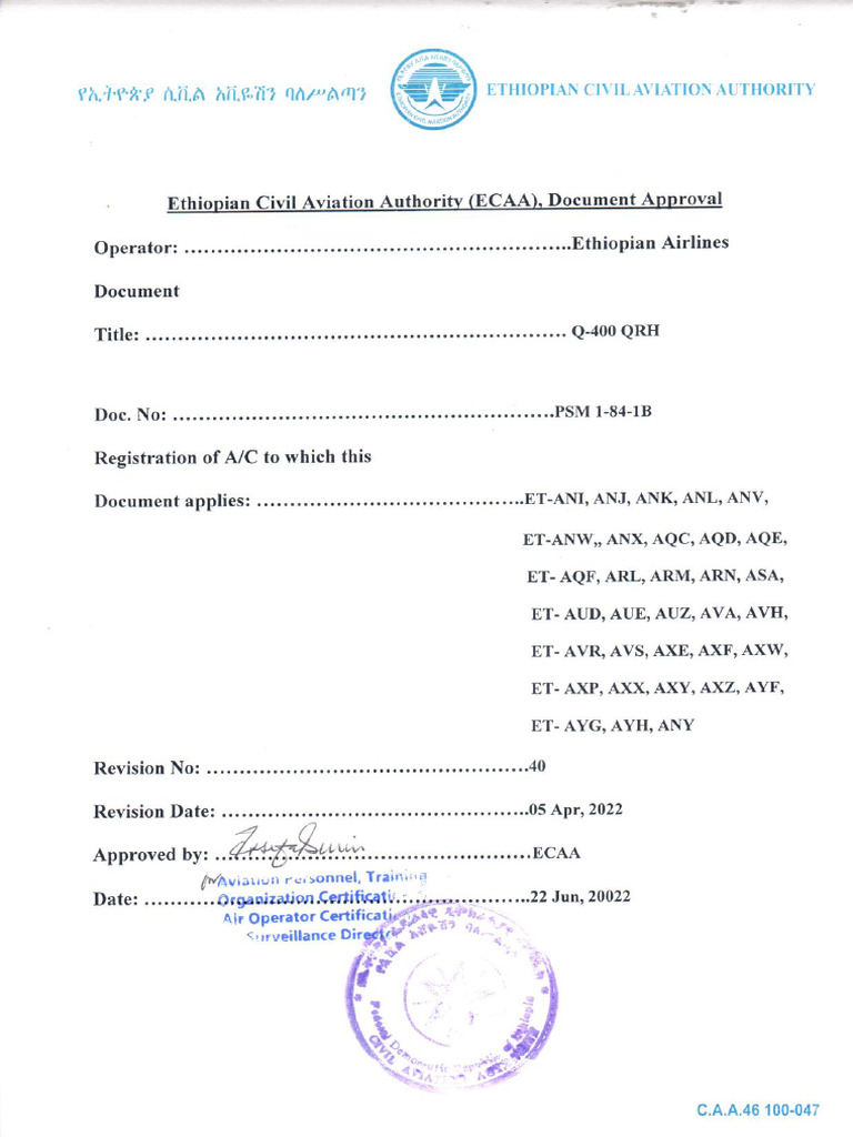 QRH DHC-8-Q400 | PDF | Aviation | Aerospace