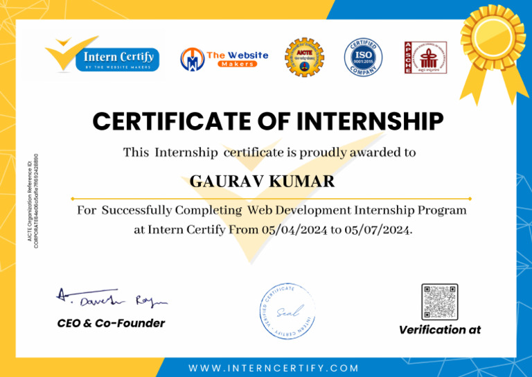 Intern Certify | PDF