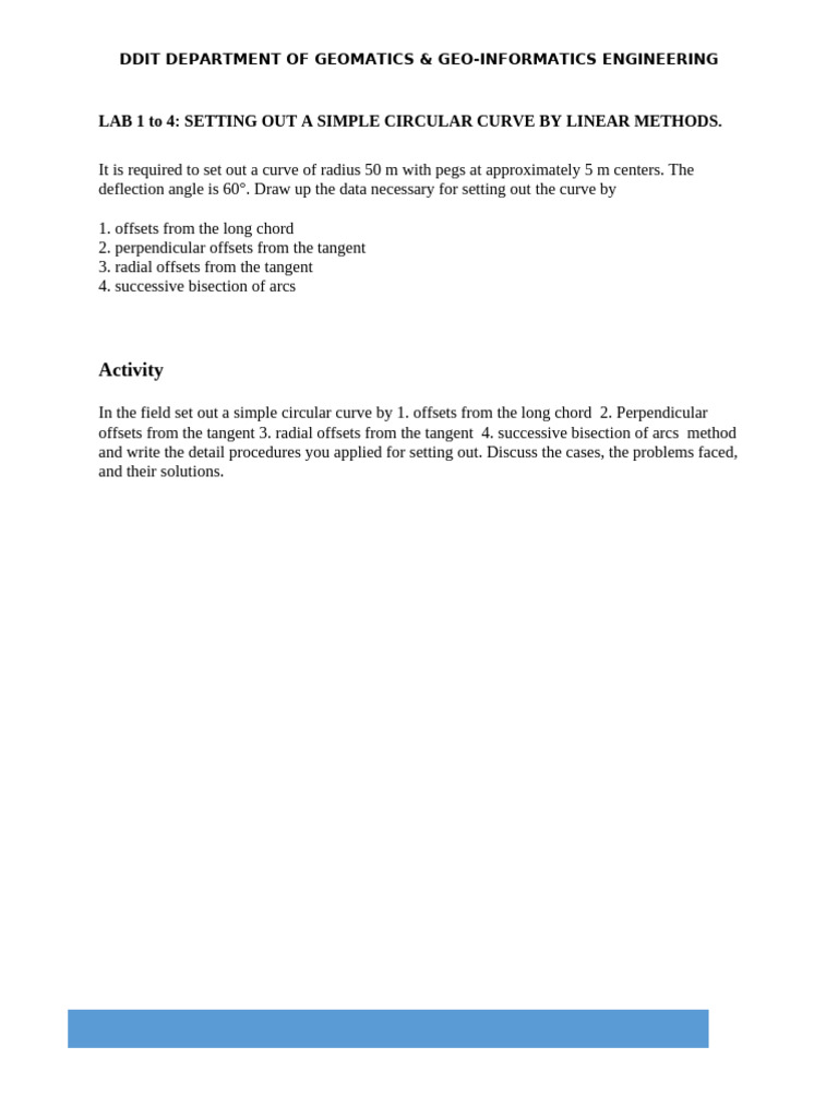 Route Surveying 1 | PDF