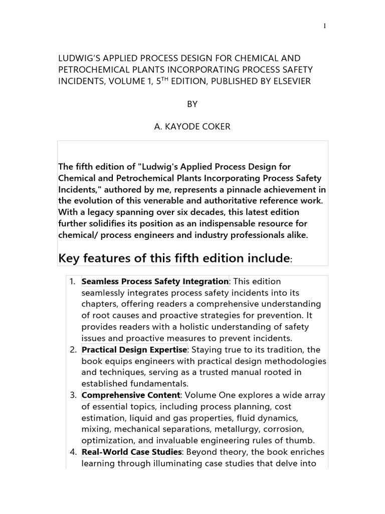 Process Design & Safety in Chemical Plants | PDF