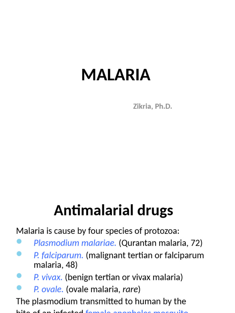 Malaria | PDF | Malaria | Plasmodium Falciparum