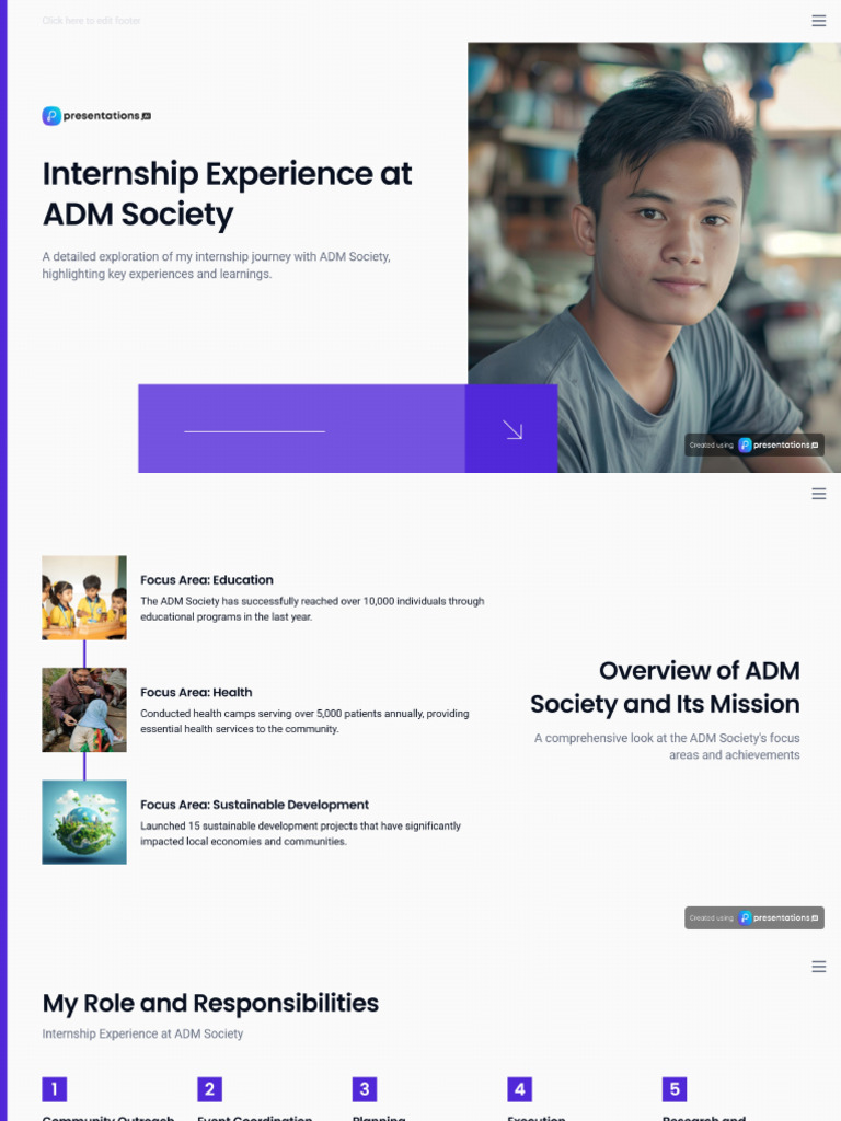 Internship Experience at ADM Society | PDF