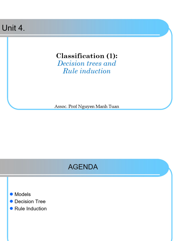 Unit 4 Classification (1) (P) | PDF | Statistical Classification | Prediction
