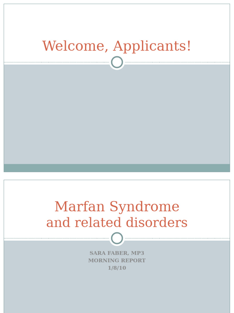 Overview of Marfan Syndrome | PDF | Diseases And Disorders | Medical ...