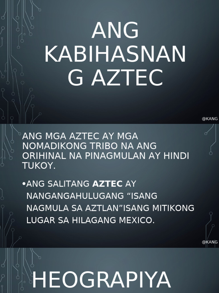 Ang Kabihasnang Aztec | PDF