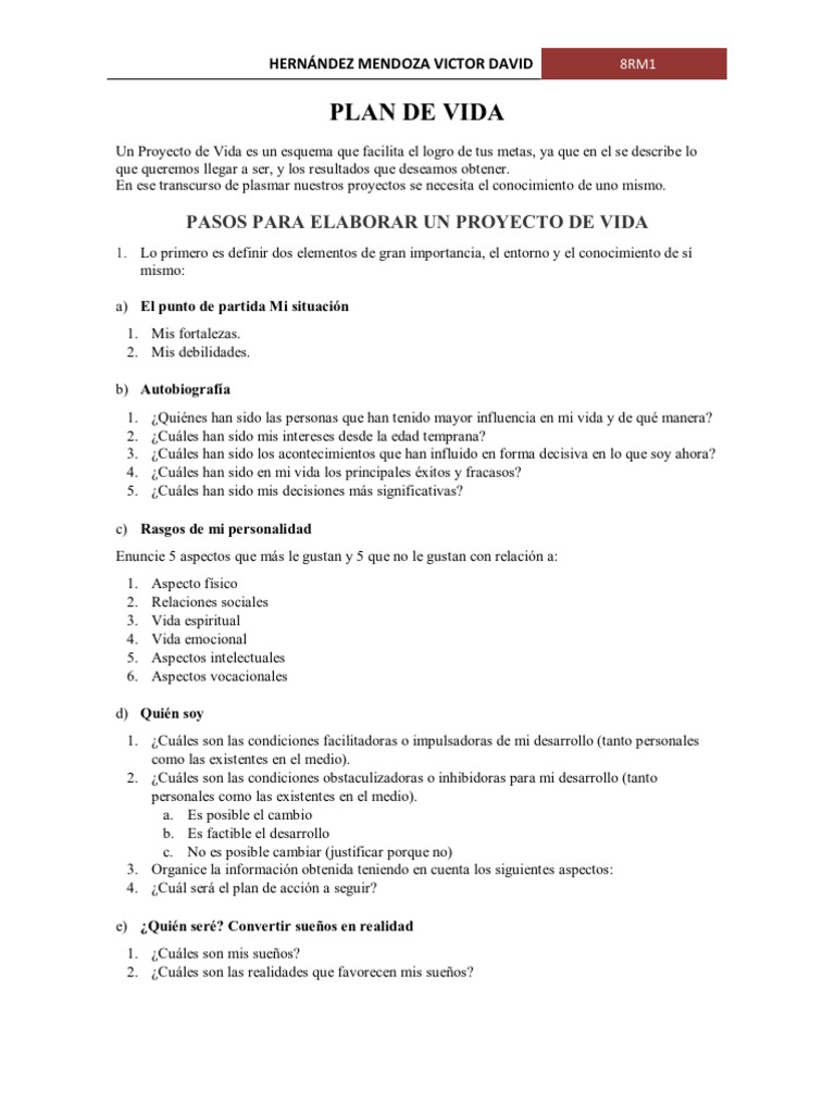 Plan de Vida | PDF | Adultos | Verdad