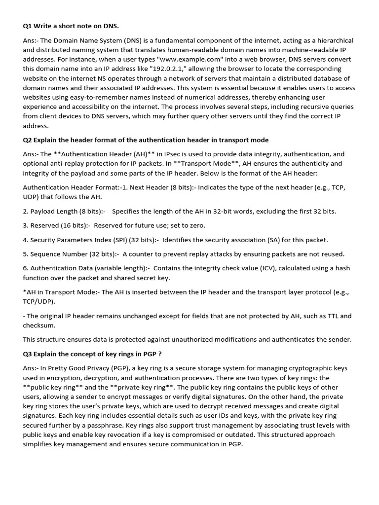 Computer Network 2 | PDF | Internet Protocol Suite | Public Key Cryptography