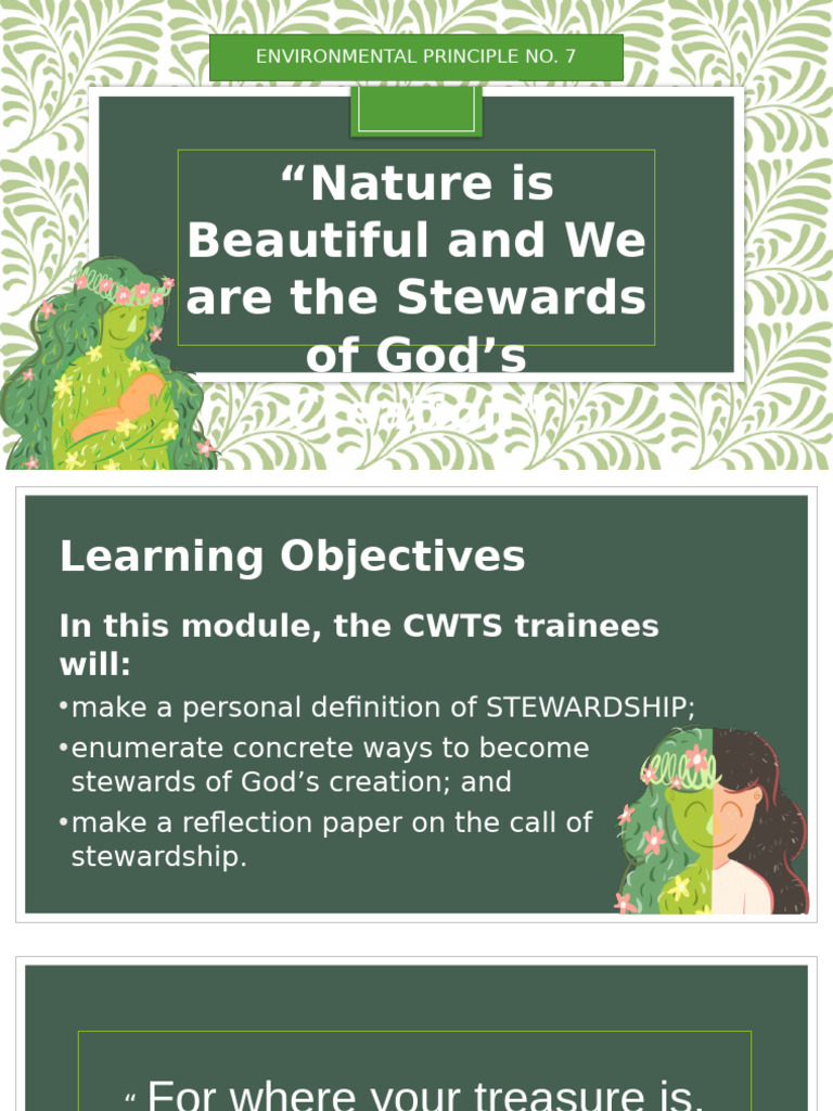 Stewardship of God's Creation Explained | PDF | Waste | Natural Environment